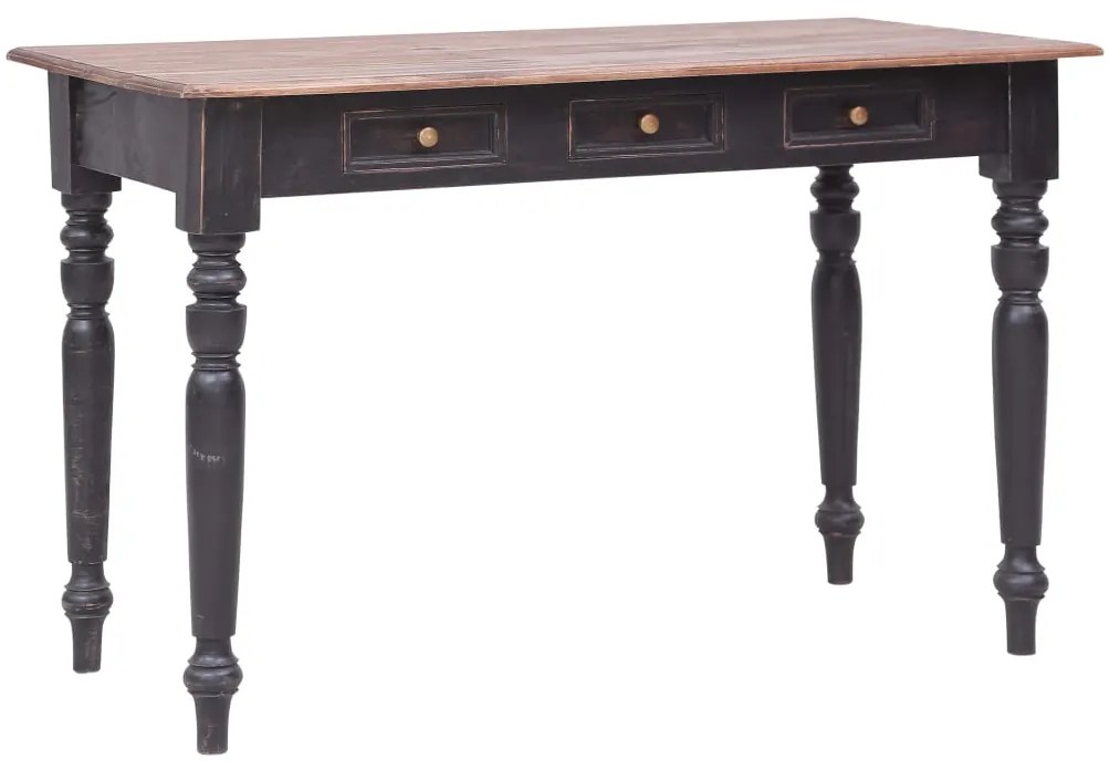 Psací stůl se 3 zásuvkami 117 x 57 x 75 cm masivní mahagon 283907