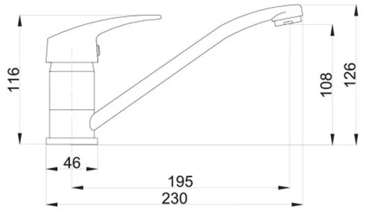 Hydroland Dřezová stojánková páková baterie Nancy