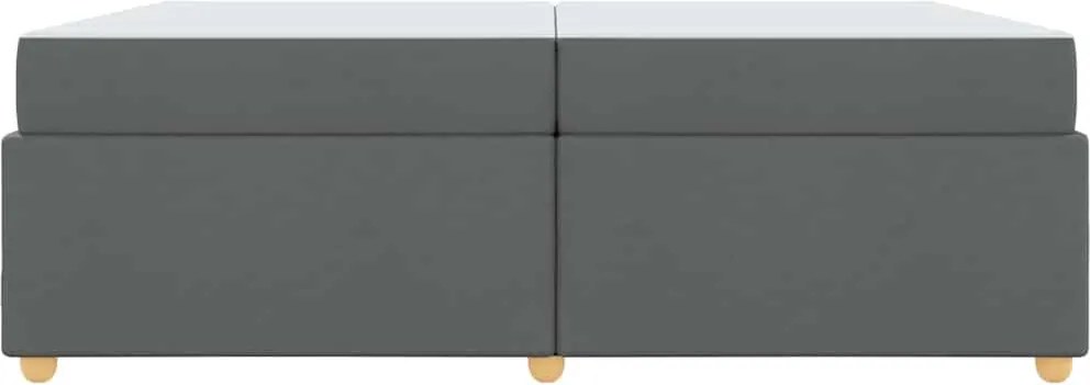 Rám postele s matrací Tmavě šedá 200 x 200 cm textil 3399378
