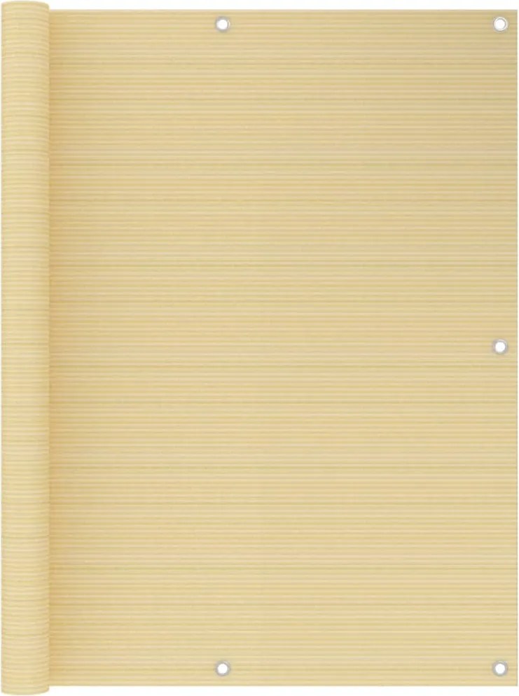 Balkonová zástěna béžová 120 x 600 cm HDPE 310919