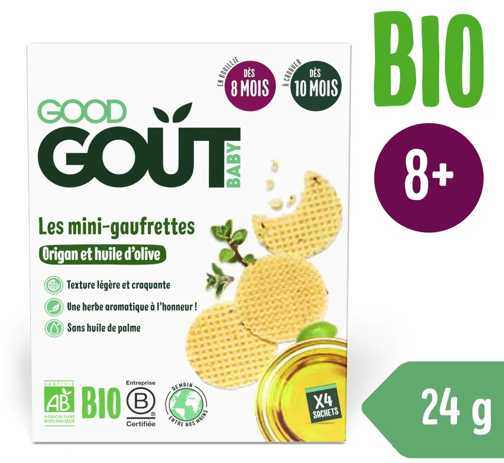 Good Gout BIO Wafle s oregánem a olivovým olejem (24 g)