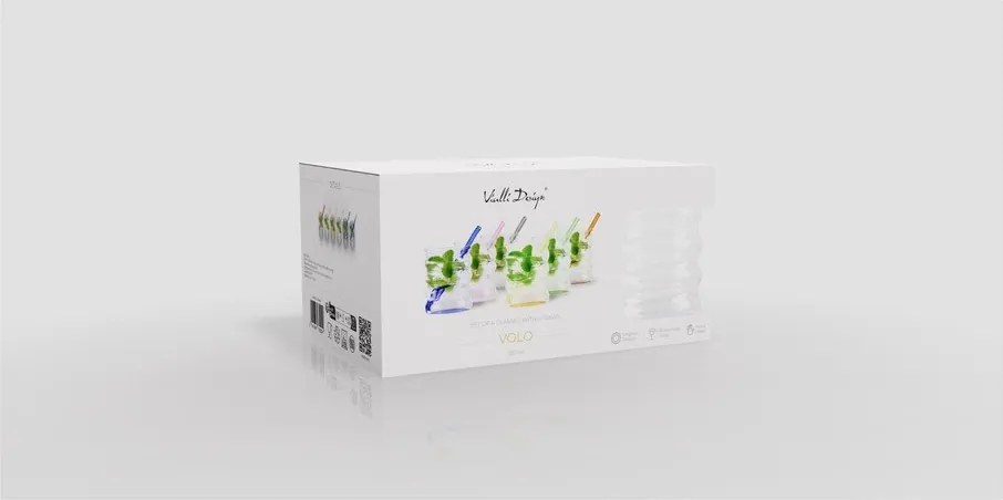 Sklenice v sadě z borosilikátového skla 6 ks 350 ml Volo – Vialli Design