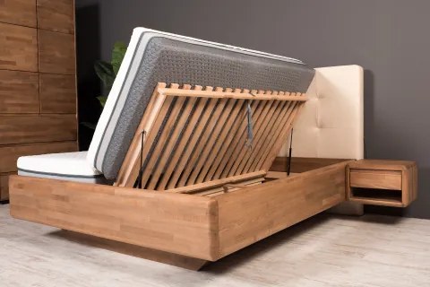 Postel Florencia, čelo oblé čalouněné 180 Domestav F123 Materiál: Buk cink, Barevne provedení: Olej