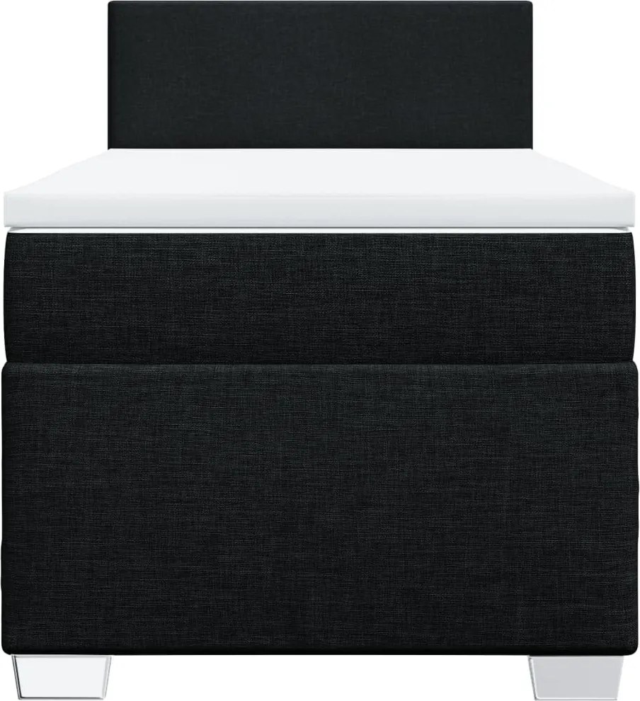 Box spring postel s matrací černá 100 x 200 cm textil 3288094
