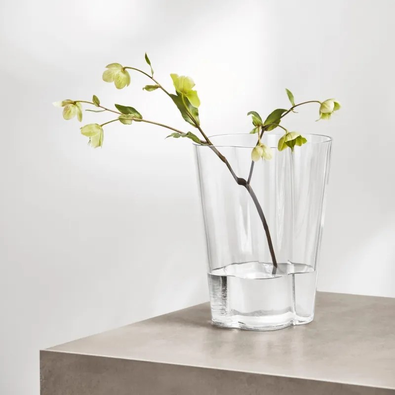 Váza Alvar Aalto 270mm, čirá