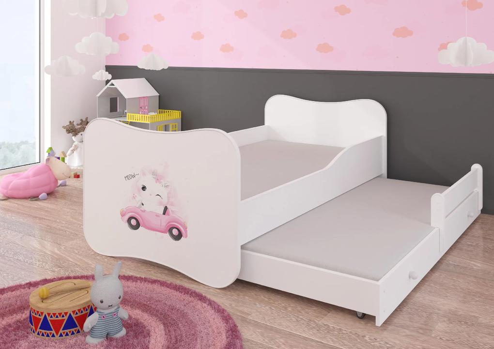 Dětská postel s matracemi GONZALO II 160x80 Motiv: CAR ZIGZAG