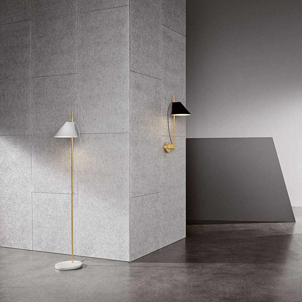 Louis Poulsen stojací lampa Yuh Brass, bílá