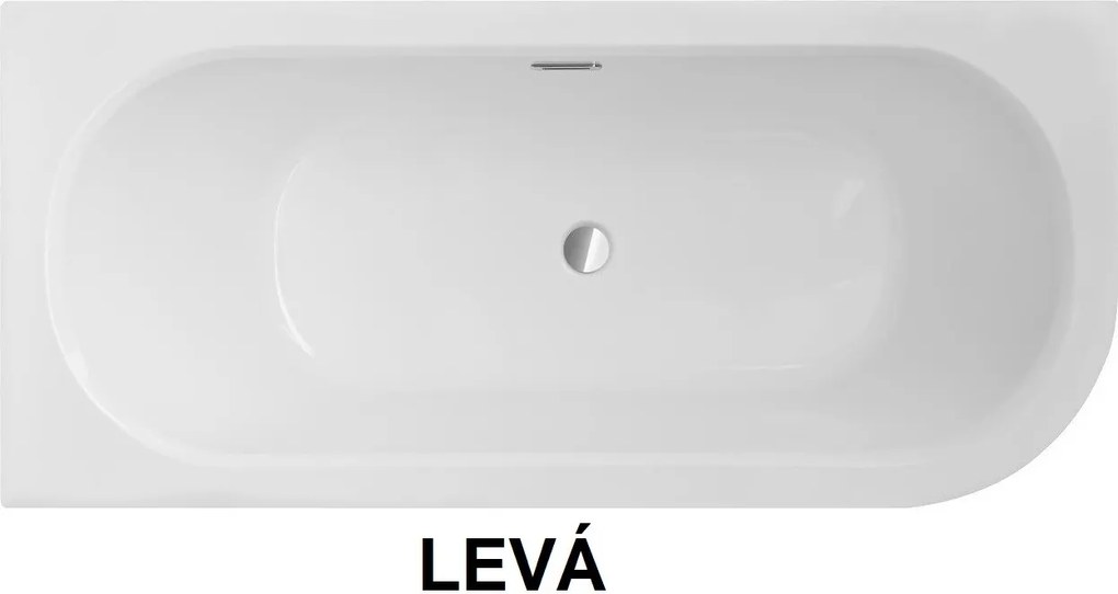 Besco AVITA SLIM+ 180 x 80 cm VANAVIT18SLILP+OLVPINOZSTELWD vana včetně nožiček levá Koupelny Bernold