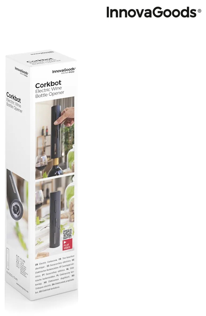 Elektrická vývrtka na víno Corkbot InnovaGoods