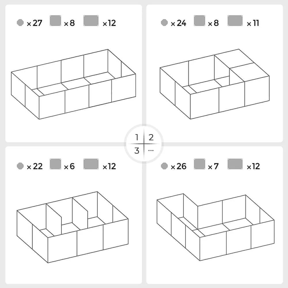 SongmicsHome Ohrádka pro malá zvířata z průhledného plastu BEN, 143x71x47cm, transparentní