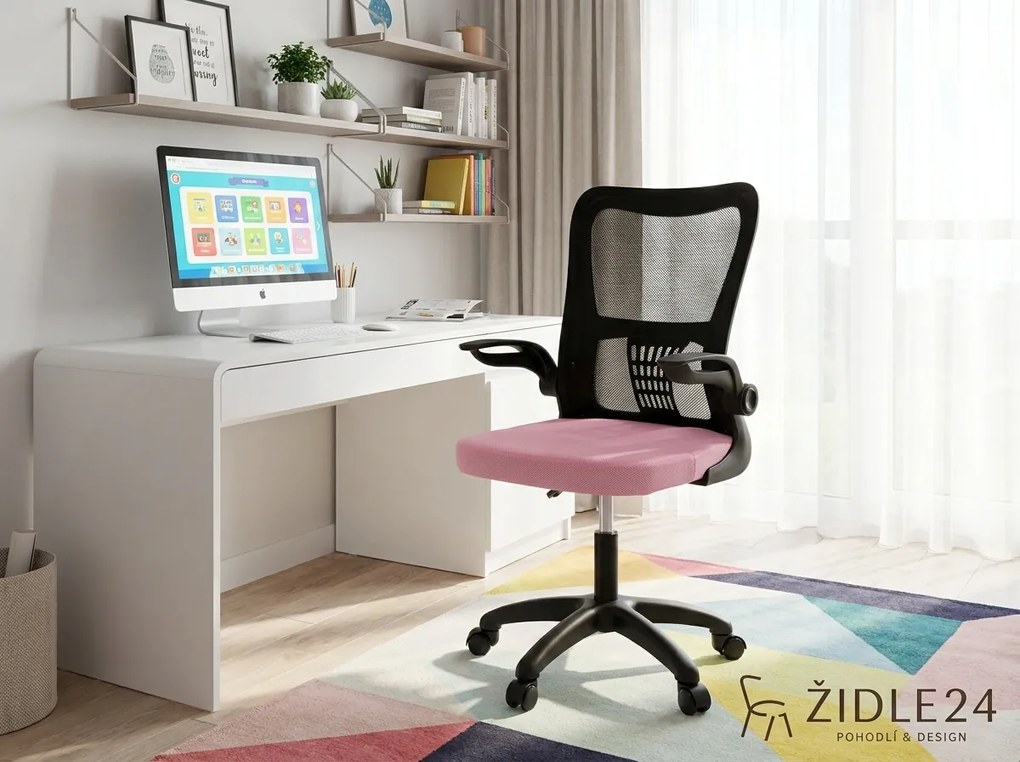Juniorská židle SMARTSIT - růžová síťovina