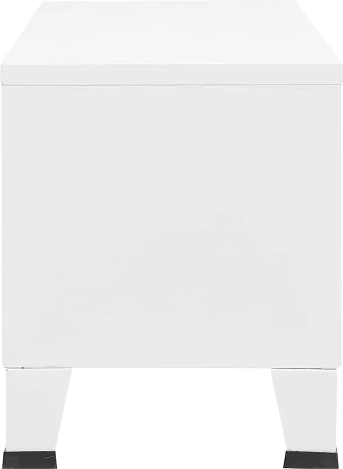Industriální TV skříňka bílá 105 x 35 x 42 cm kov 339619