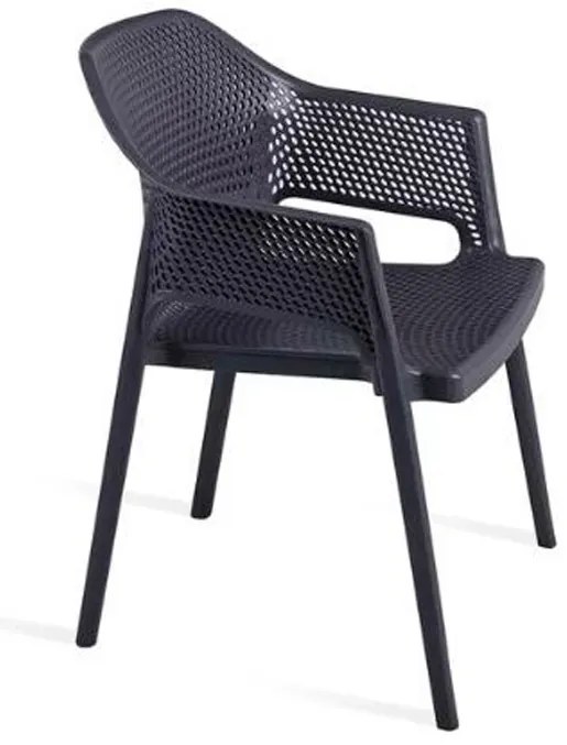 Designová exteriérová židle MINUSH - šedá.