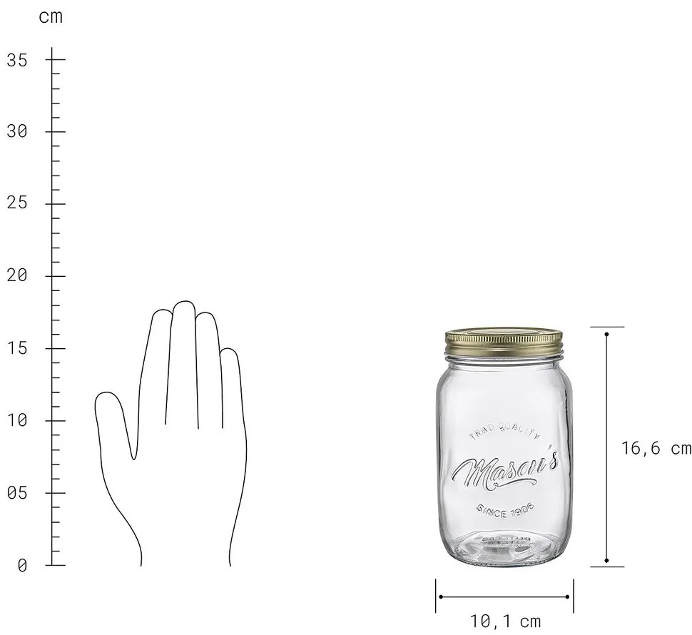 MASON'S Zavařovací sklenice 1 l