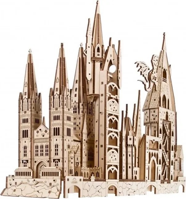Hračka Ugears 3D dřevěné mechanické puzzle Hrad Bradavice, Harry Potter [6950386]