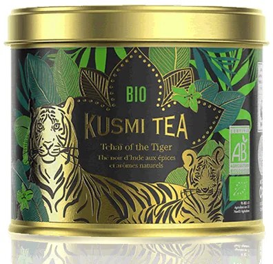 Kusmi Tea Sypaný černý čaj Tchai of the Tiger Bio, kovová dóza 100 g 21685A1070