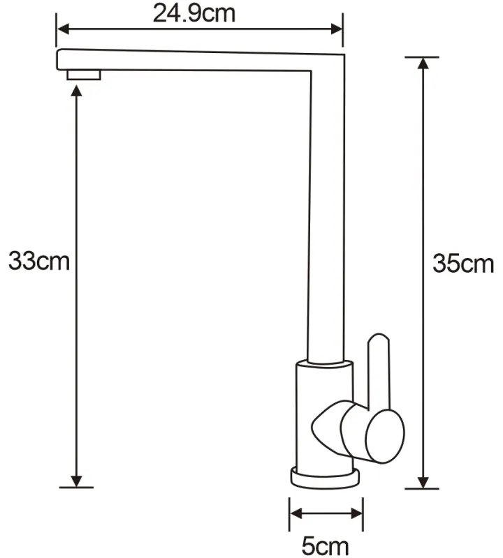 Mexen GINA - Vysoká baterie/dřezová, chrom, 672300-99