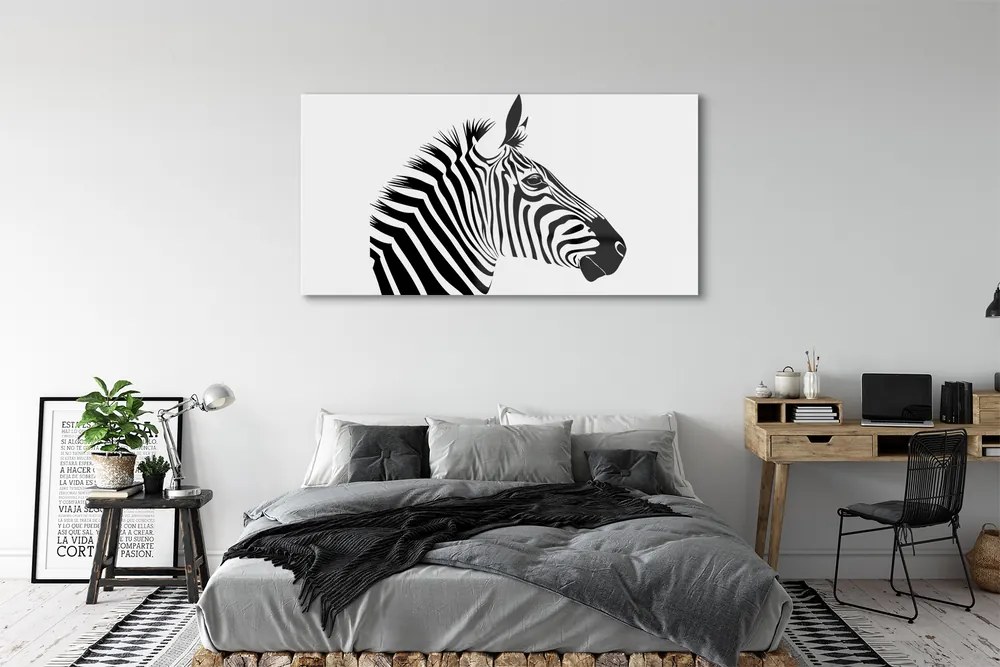 akrylový obraz Ilustrace zebra 140x70 cm