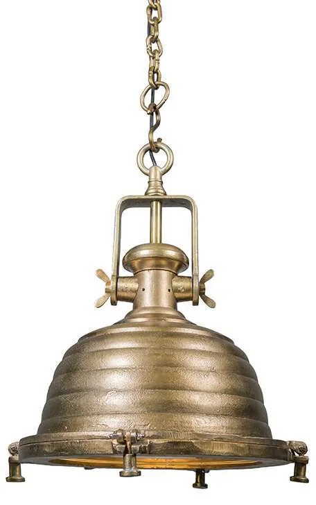 Závěsná lampa Fort Raw L bronzová starožitná