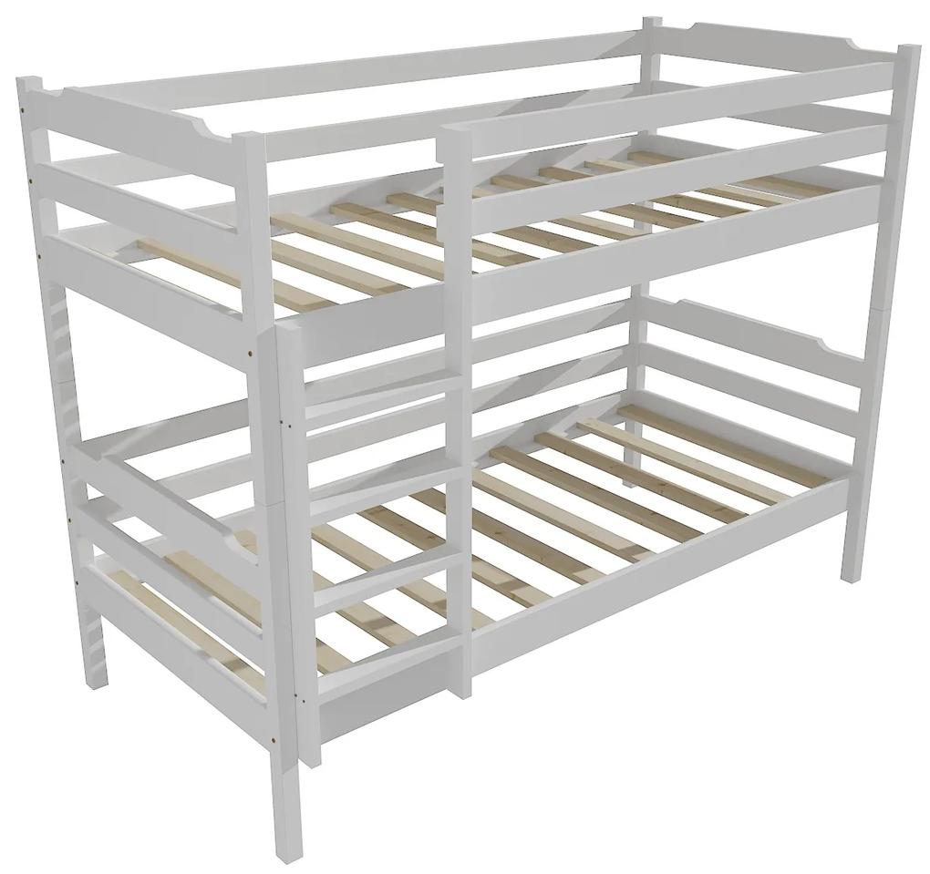 Vomaks Patrová postel PP 012 Rozměr: 90 x 200 cm, Barva: surové dřevo, Prostor mezi lůžky: 80 cm