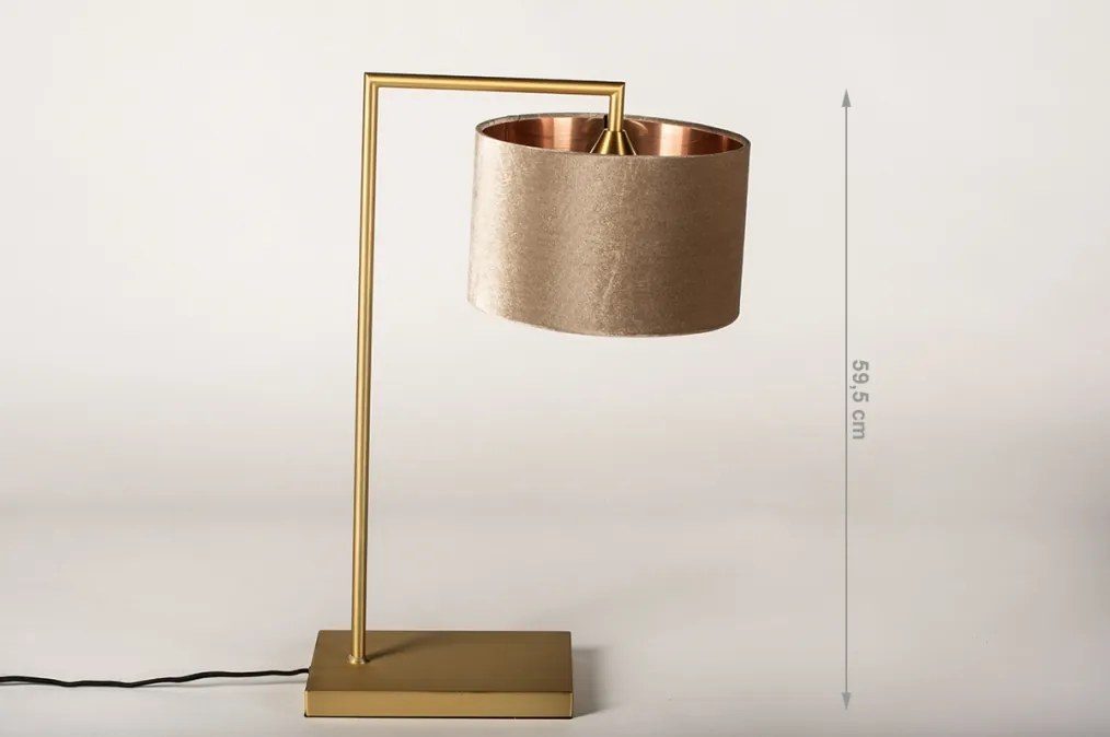 Stolní lampa Pallas Taupe Gold