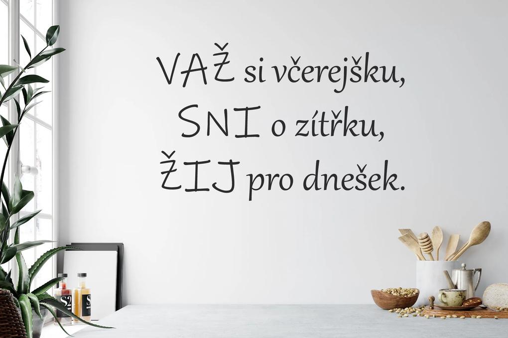 Lepy.cz Samolepka na zeď Važ si Velikost (šířka x výška): 45x29cm, Barevná varianta: Nugátová hnědá