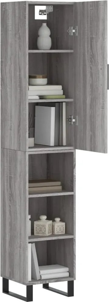 Skříň highboard šedá sonoma 34,5 x 34 x 180 cm kompozitní dřevo 3199007