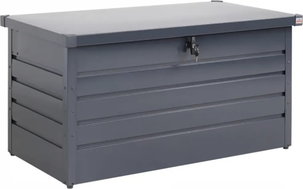 Kovový úložný box METALBOX, 385L, 120×62×63 cm, antracitová Gardebruk