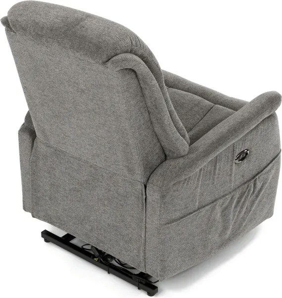 Polohovací křeslo šedé, elektrické TV-Q8575 GREY2