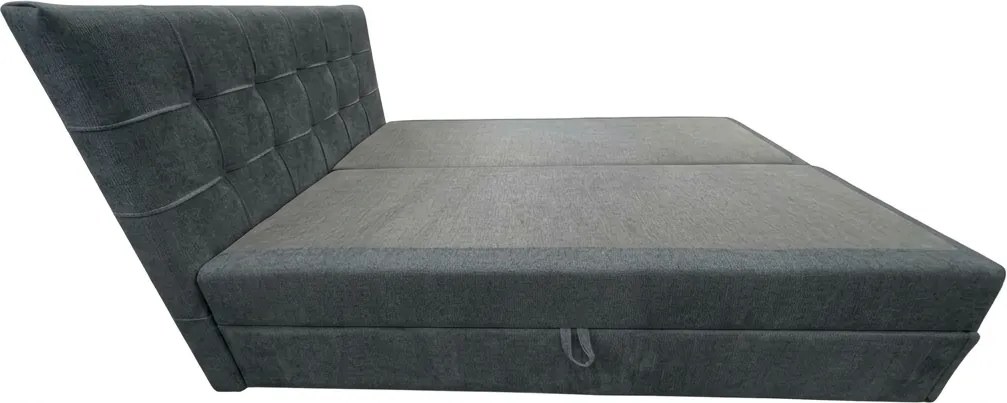 Čalouněná postel boxspring DIRELIS VIBE 140x200 cm tmavě šedá Matrace: Matrace Bonell pružinová