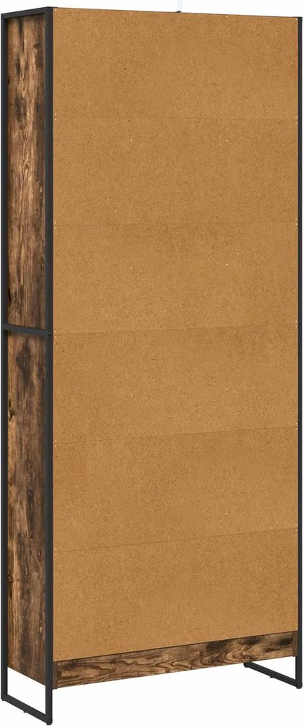 Knihovna 80 x 30 x 189,5 cm Kompozitní dřevo Kouřový dub 3403012