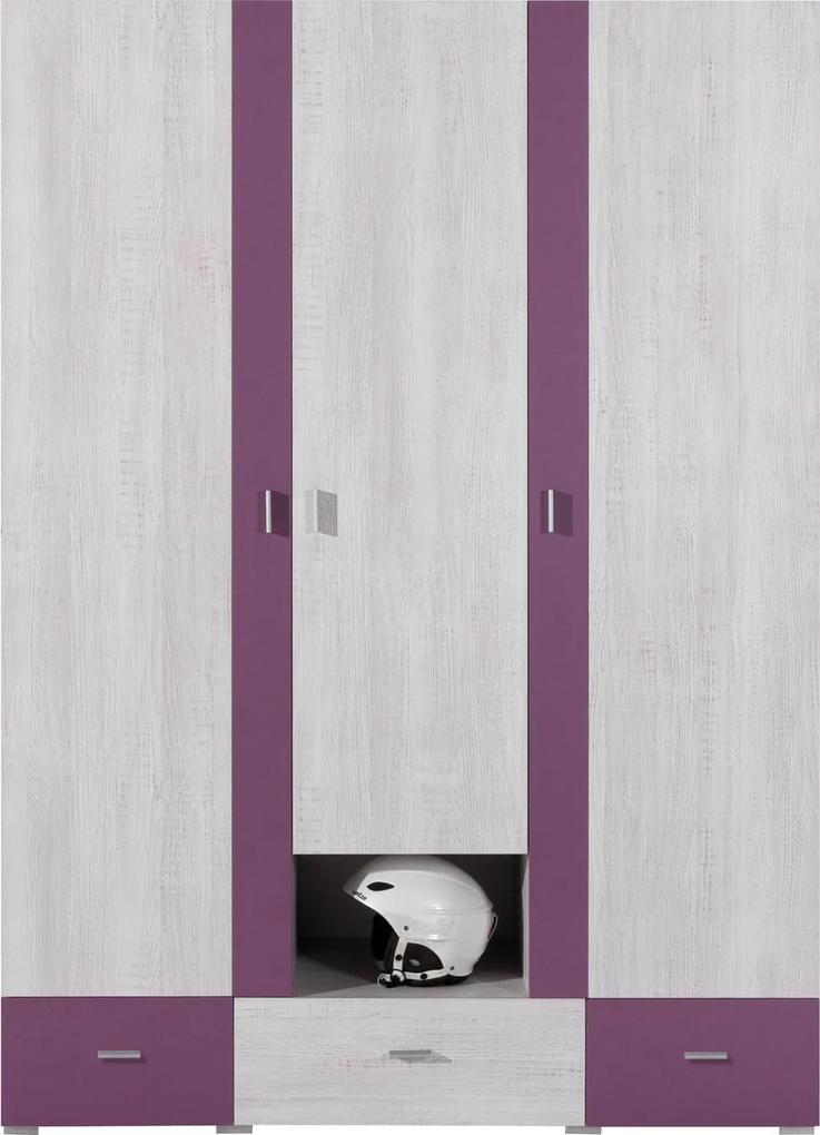 Next šatní skříň NX1 Zvolte barevné provedení: bělená borovice - viola