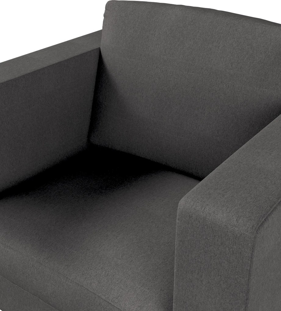 Potah na křesko IKEA Karlanda, krátký barva šedá látka pletený vzor