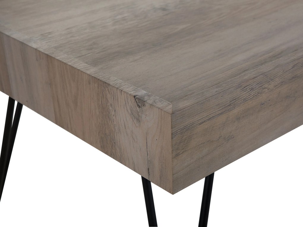 Konferenční stolek 100 x 60 cm šedé dřevo WELTON Beliani