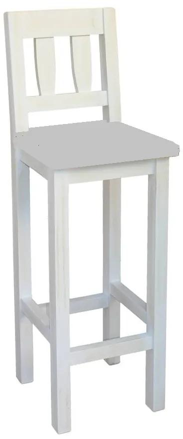 ARTEN Rustikální barová židle POPRAD WHITE SIL10 - borovice (bílý vosk)