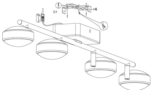 Eglo 97717 - LED RGB Stmívatelné bodové svítidlo CORROPOLI-C 4xLED/5W/230V