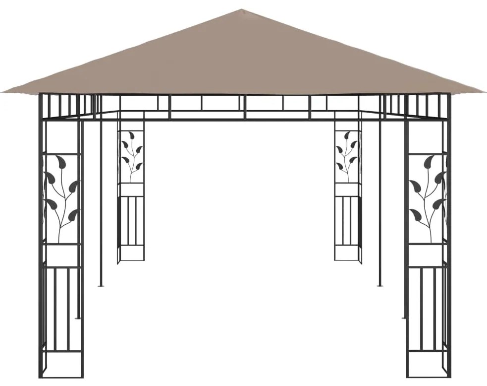 vidaXL Marketos Altán s moskytiérou 6 x 3 x 2,73 m taupe 180 g/m²