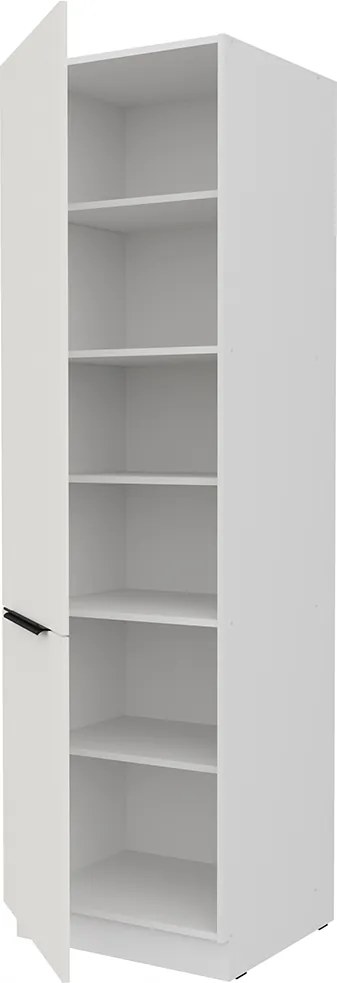 ARIA wh | vysoká skříňka 60 DK-210 2F potravinová s policemi | 60 cm | ANTI FINGERPRINT povrch | bílá
