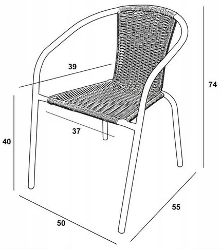 zahradní balkonový bistro set NINA 3dílný