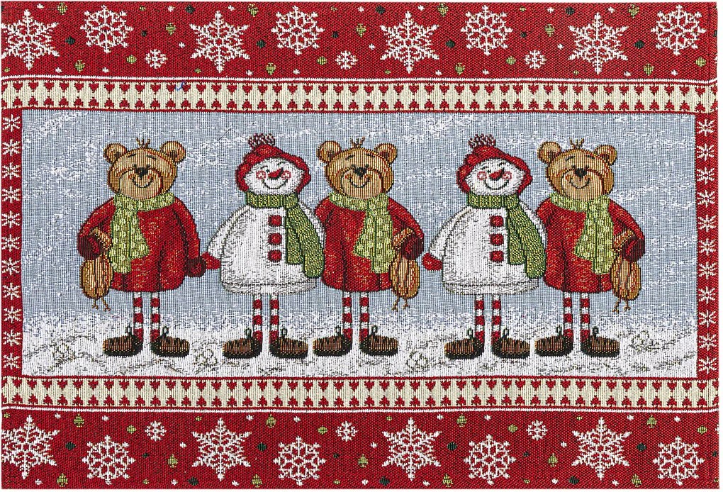 BO-MA Trading Vánoční prostírání Medvědi, 32 x 48 cm