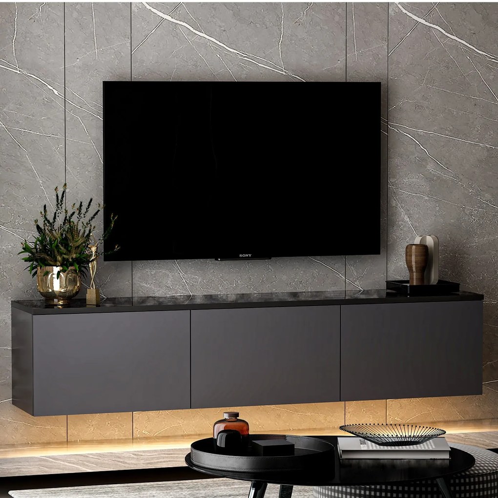 Kalune design TV stolek NEON antracitová