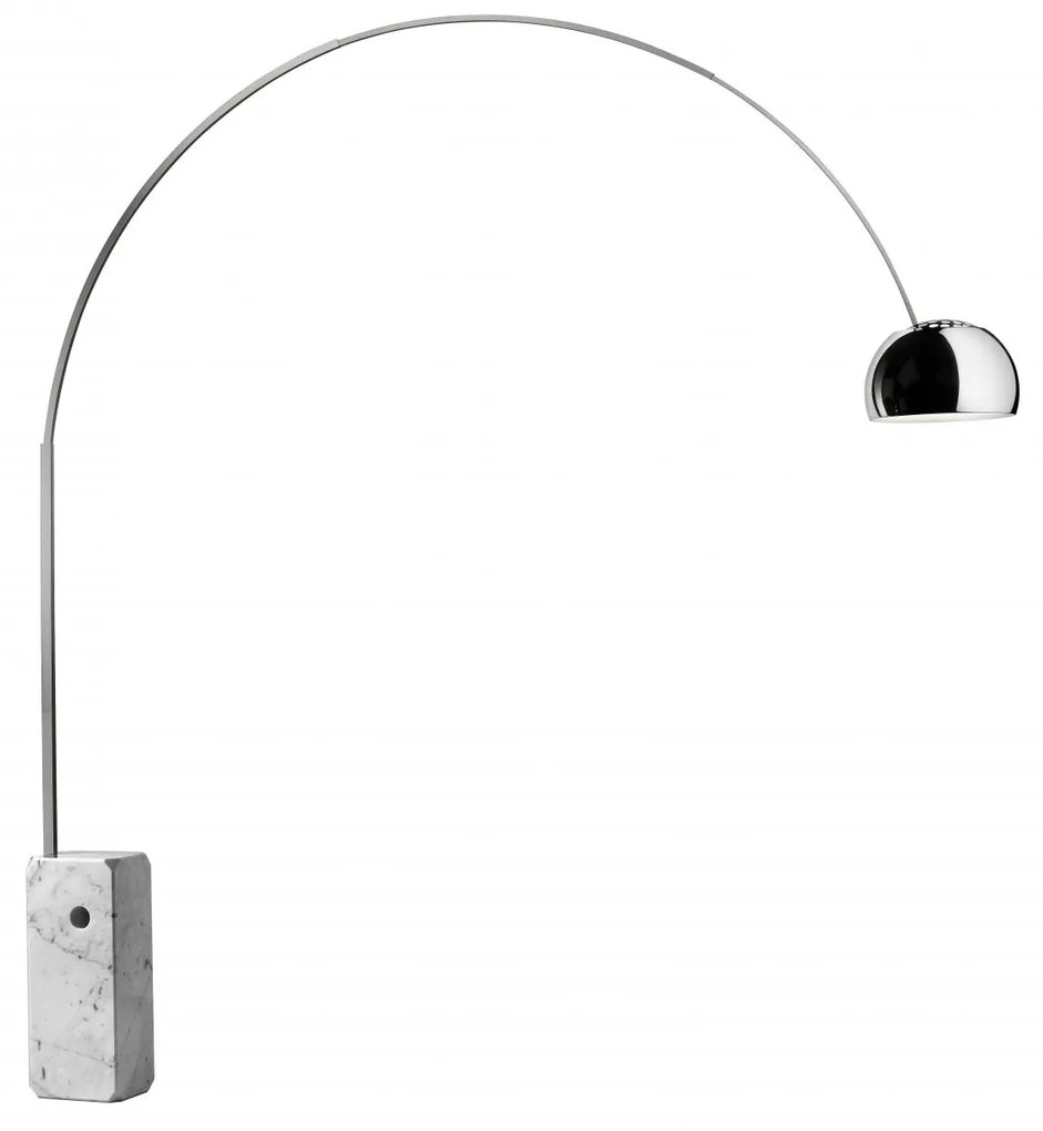 Flos F0300000 Arco, designová stojací lampa s vypínačem, 1x70cm, 232cm