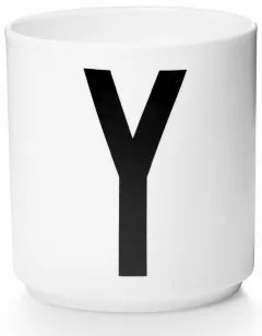 Porcelánový hrnek s písmenem Y, bílá Design Letters