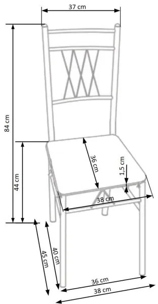 Jídelní set FAUST kov/dub sonoma