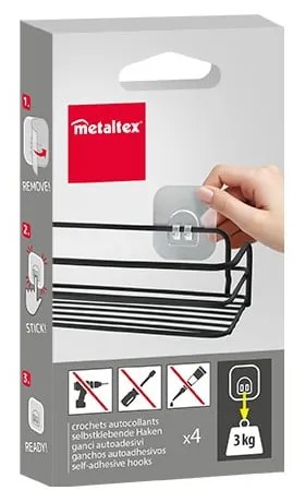 Plastové háčky v sadě 4 ks – Metaltex