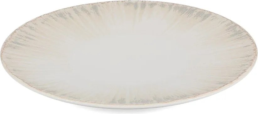 Světle šedý servírovací porcelánový talíř ø 32 cm Nuance – BonBistro