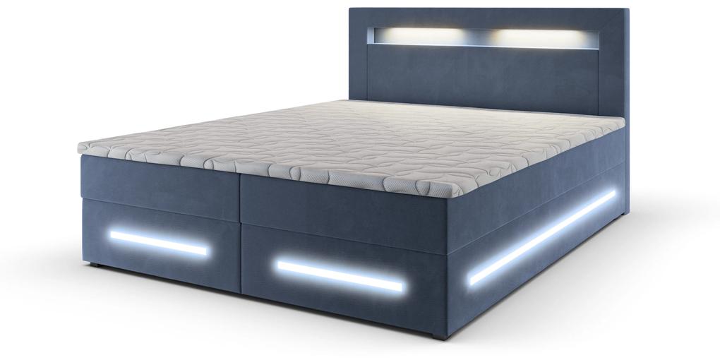 MSL Kontinentální čalouněná postel MANA (140 x 200 cm) Barva látky: MONOLITH 76