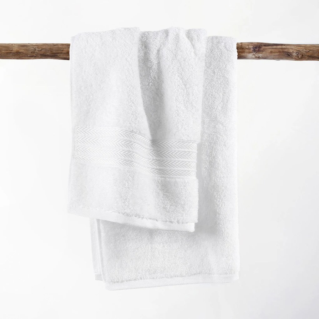 Goldea froté ručník / osuška kaya - bílý 50 x 100 cm