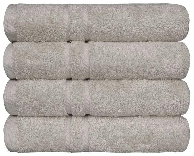 SCANquilt bavlněný ručník COTTONA šedobéžová ručník 50 x 100 cm