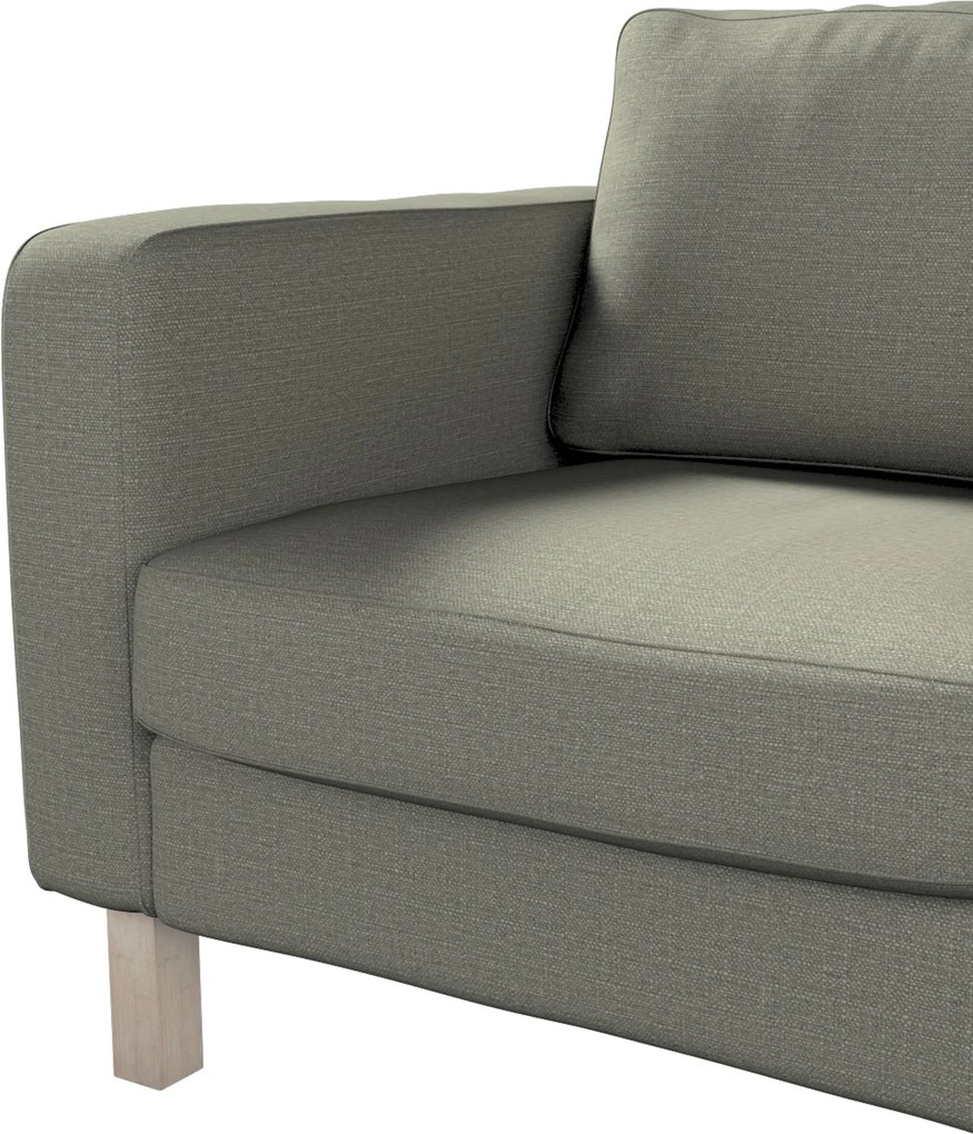 Potah na křeslo IKEA Karlstad, krátký barva šedá látka pletený vzor